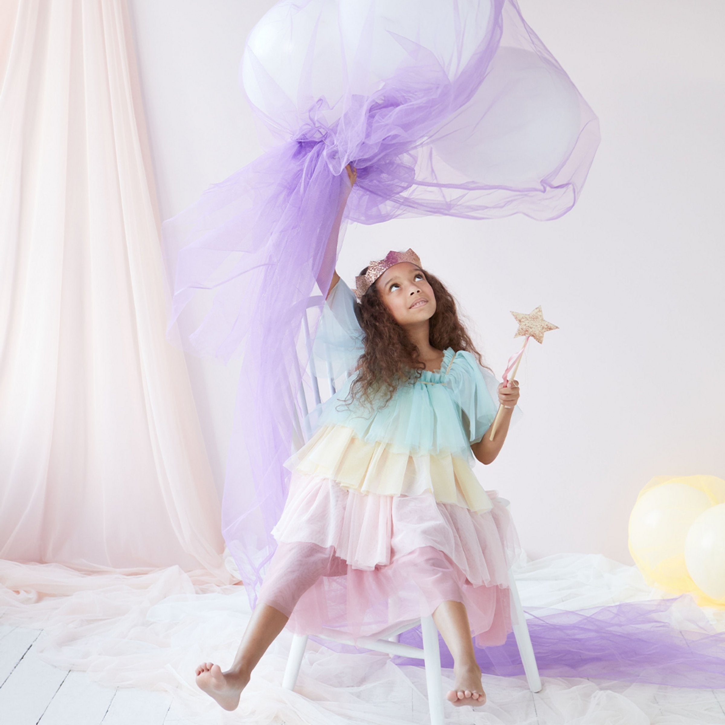 Meri Meri Rainbow Ruffle Princess Costume – Playroom Avenue